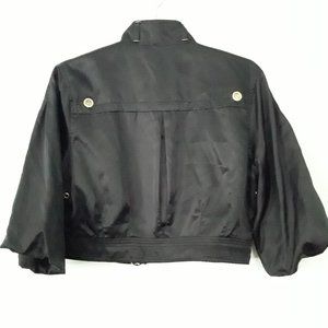 Apple Bottoms | Jackets & Coats | Apple Bottoms Black Retro Bomber Half ...